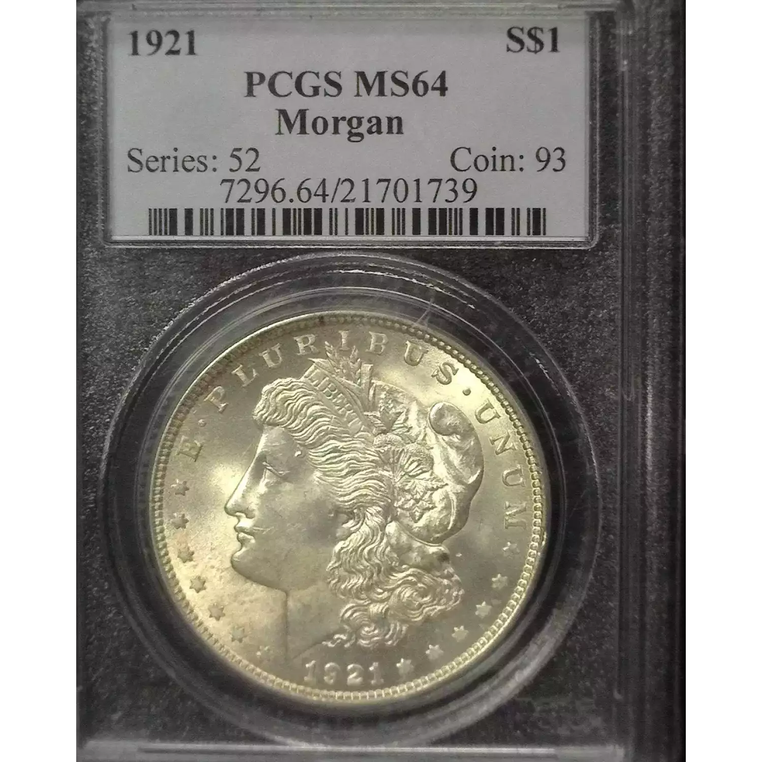 1921 Morgan Silver Dollar PCGS MS-64 Morgan - Miller's Mint