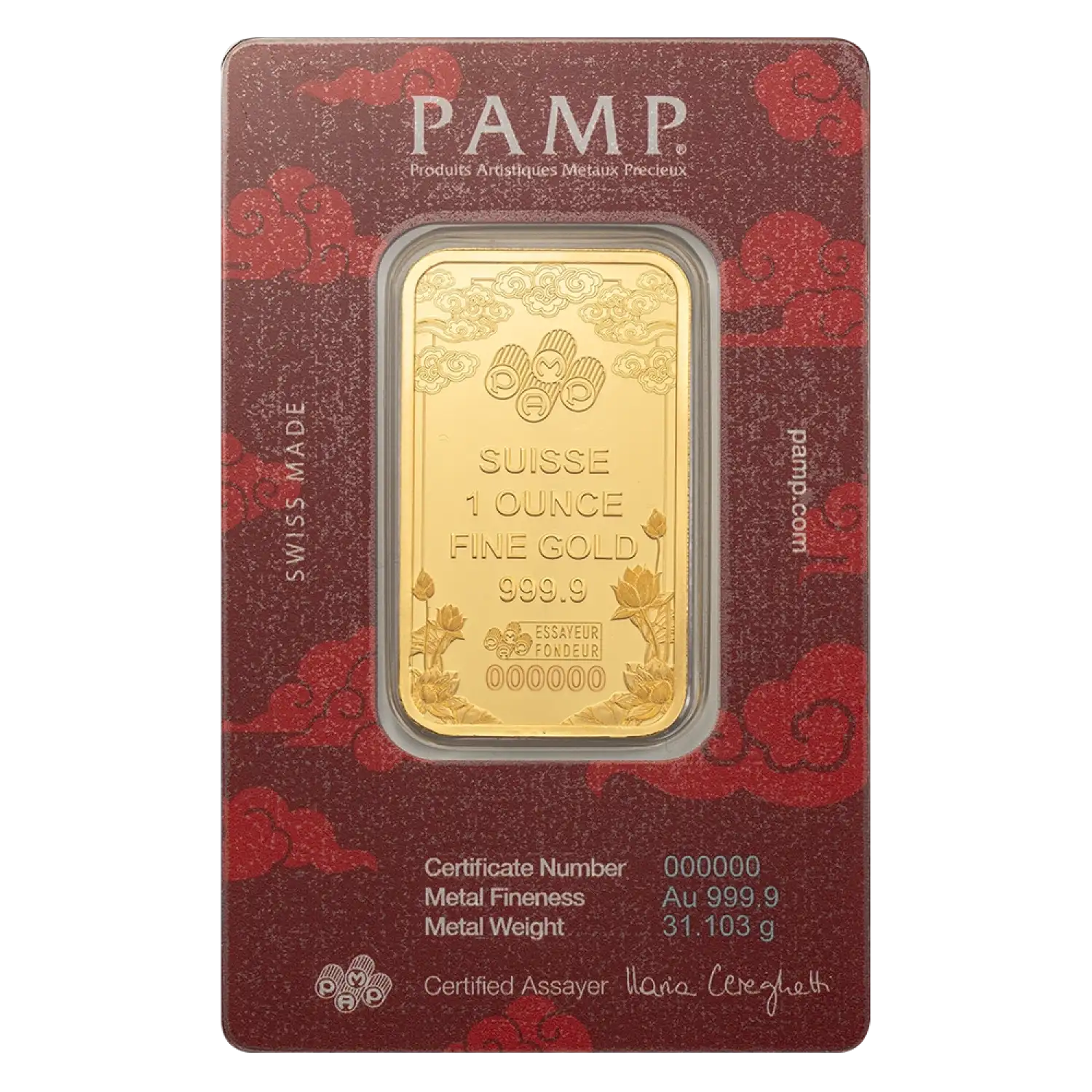 1 oz Good Luck Yellow Dragon - Pamp Suisse - Miller's Mint