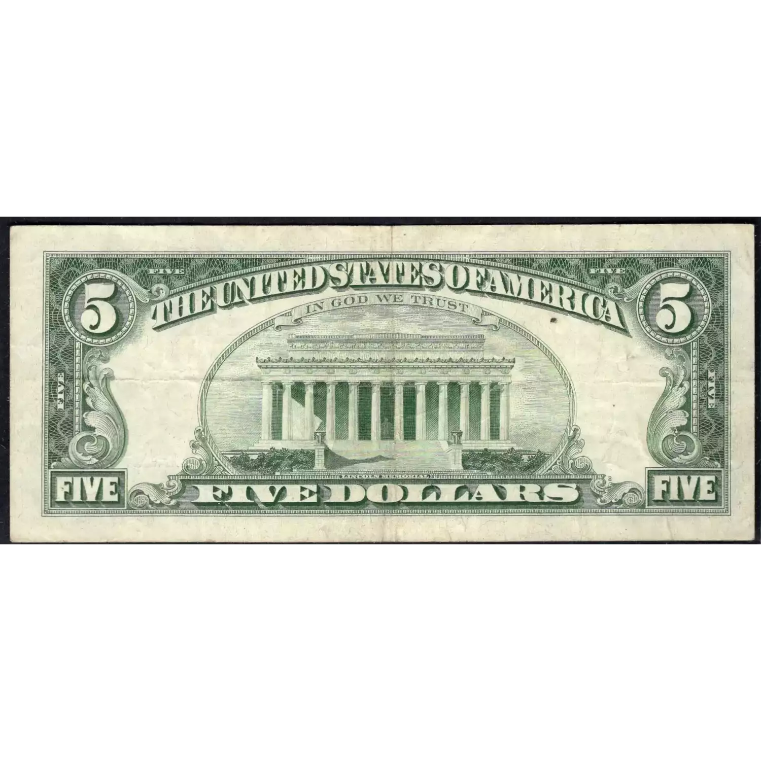 $5 1928-C red seal. Small Legal Tender Notes 1528 - Miller's Mint