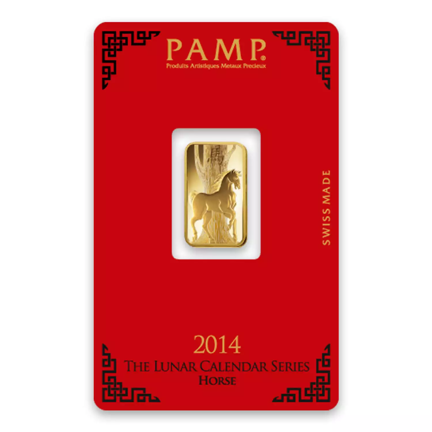 5g Lunar Horse Gold Bar | PAMP Suisse Gold Bars - Miller's Mint