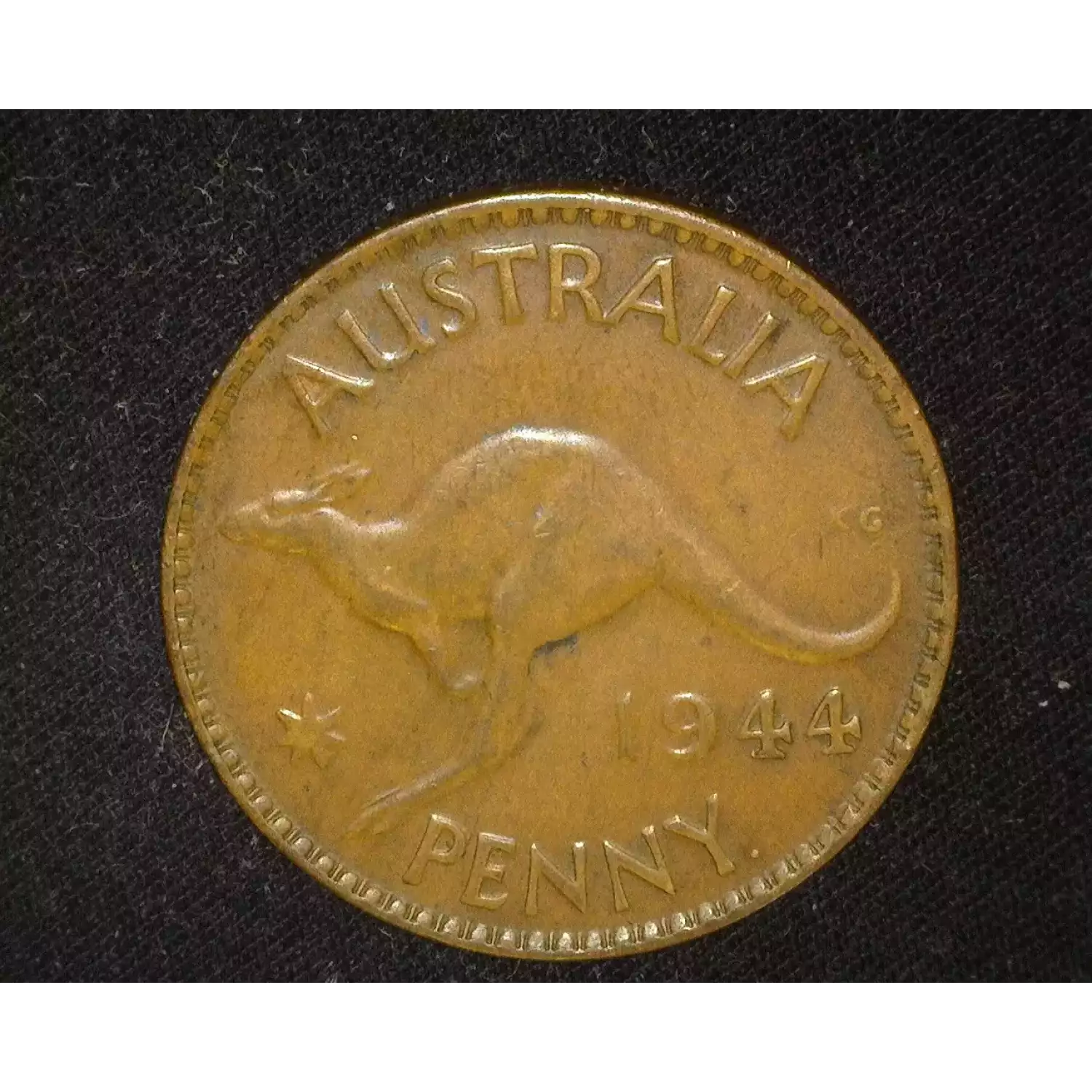 1944 AUSTRALIA Bronze PENNY AU50 - Miller's Mint