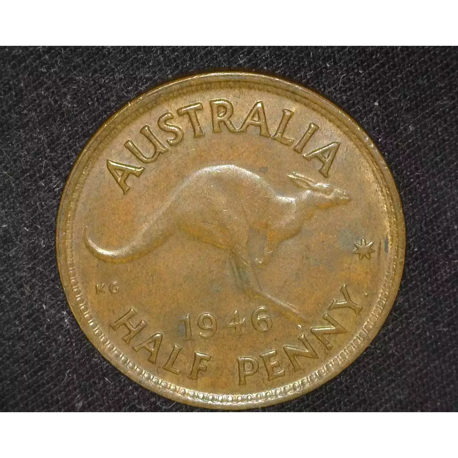 1946 AUSTRALIA Bronze 1/2 PENNY MS63 BRN - Miller's Mint