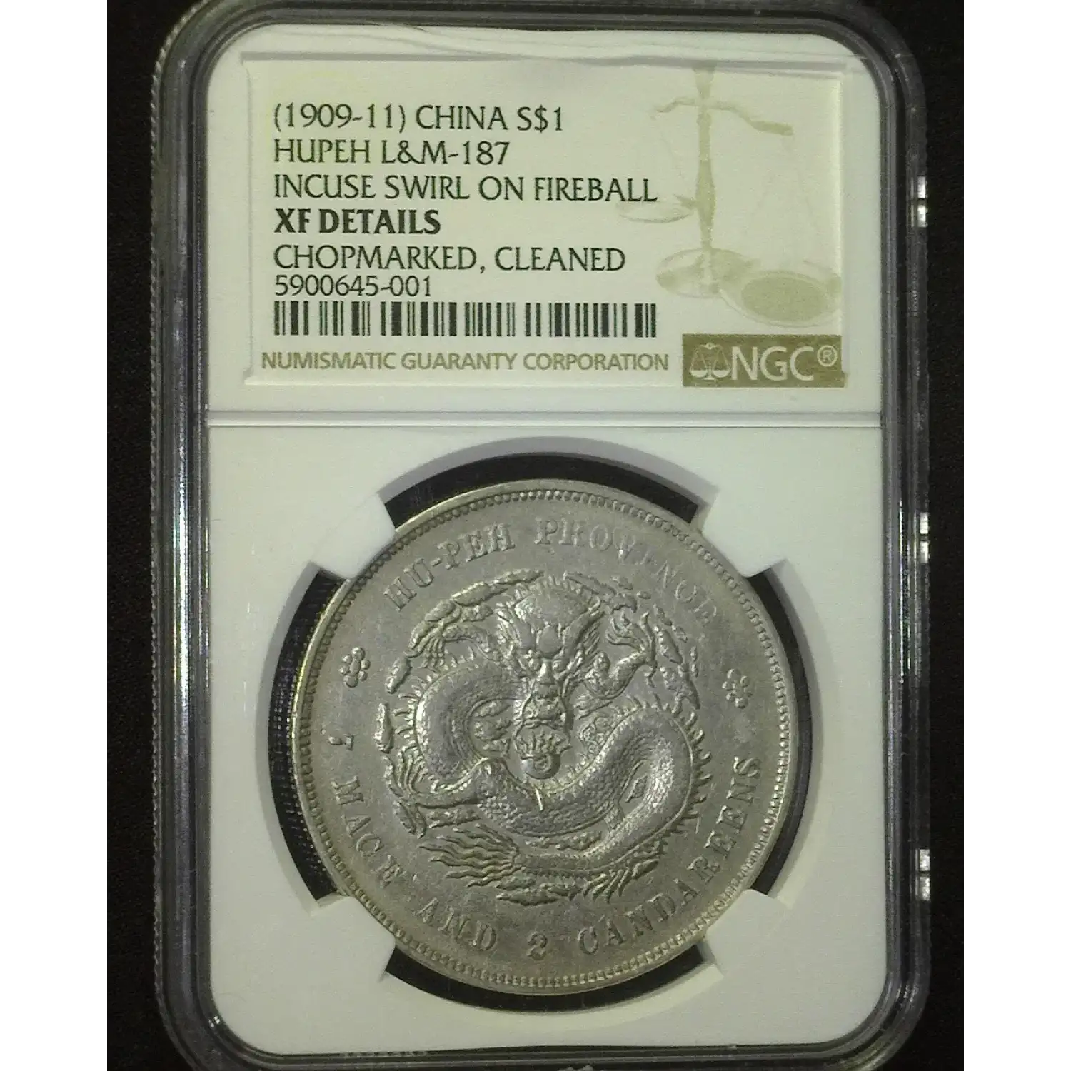1909 CHINA Silver DOLLAR NGC XF-40 L&M-187 - Miller's Mint