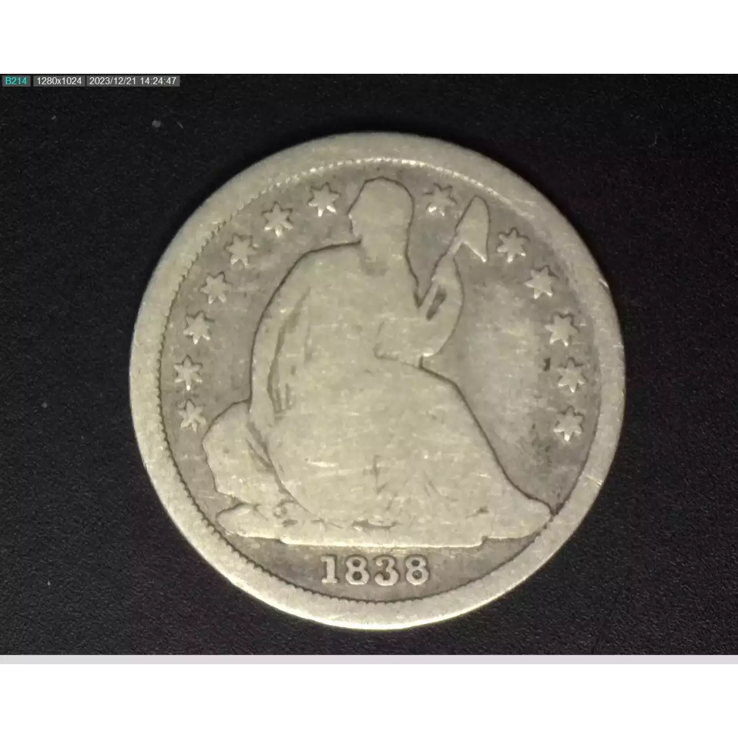 1838 Liberty Seated Dime G/Fr2 LS - Miller's Mint