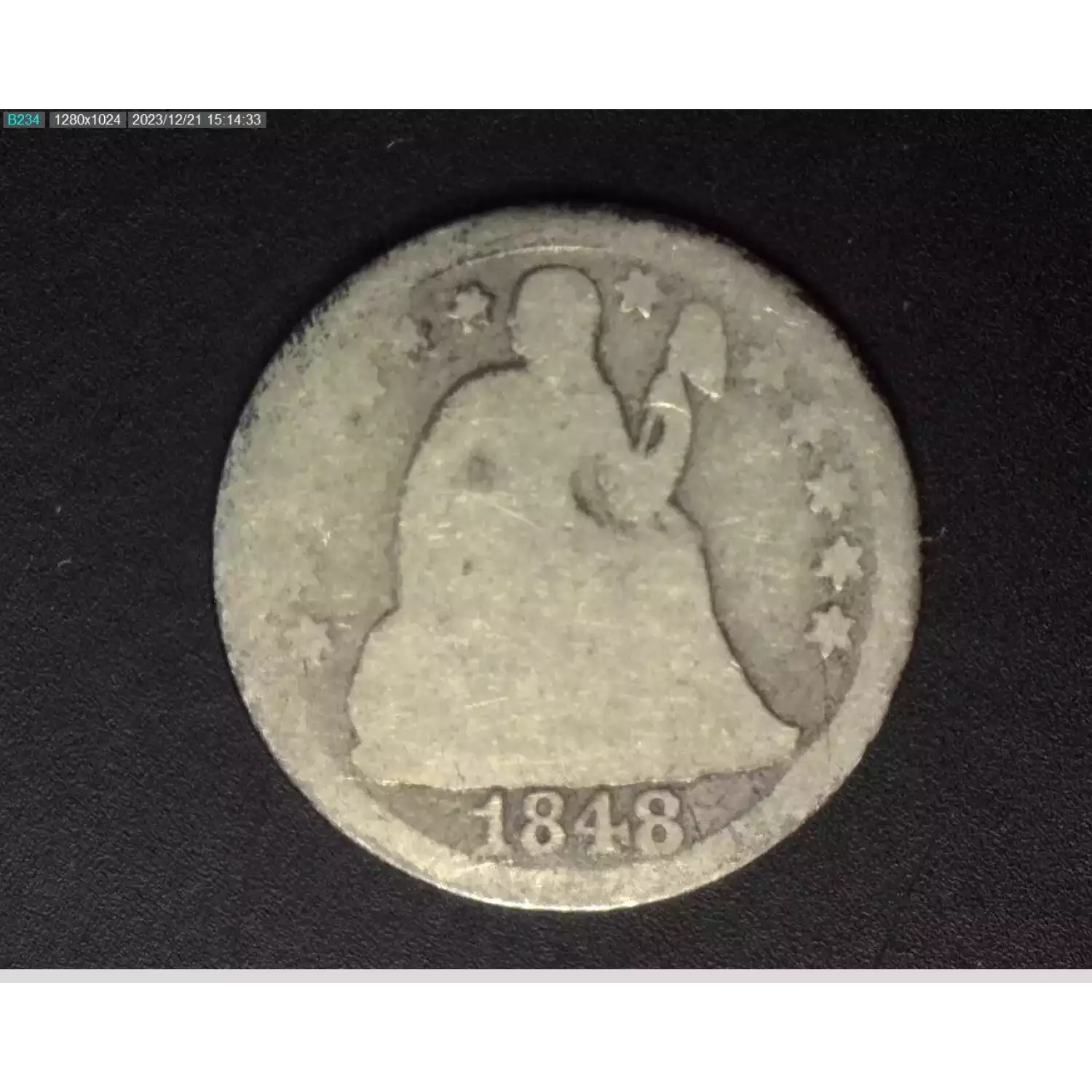 1848 Liberty Seated Dime AG-G - Miller's Mint