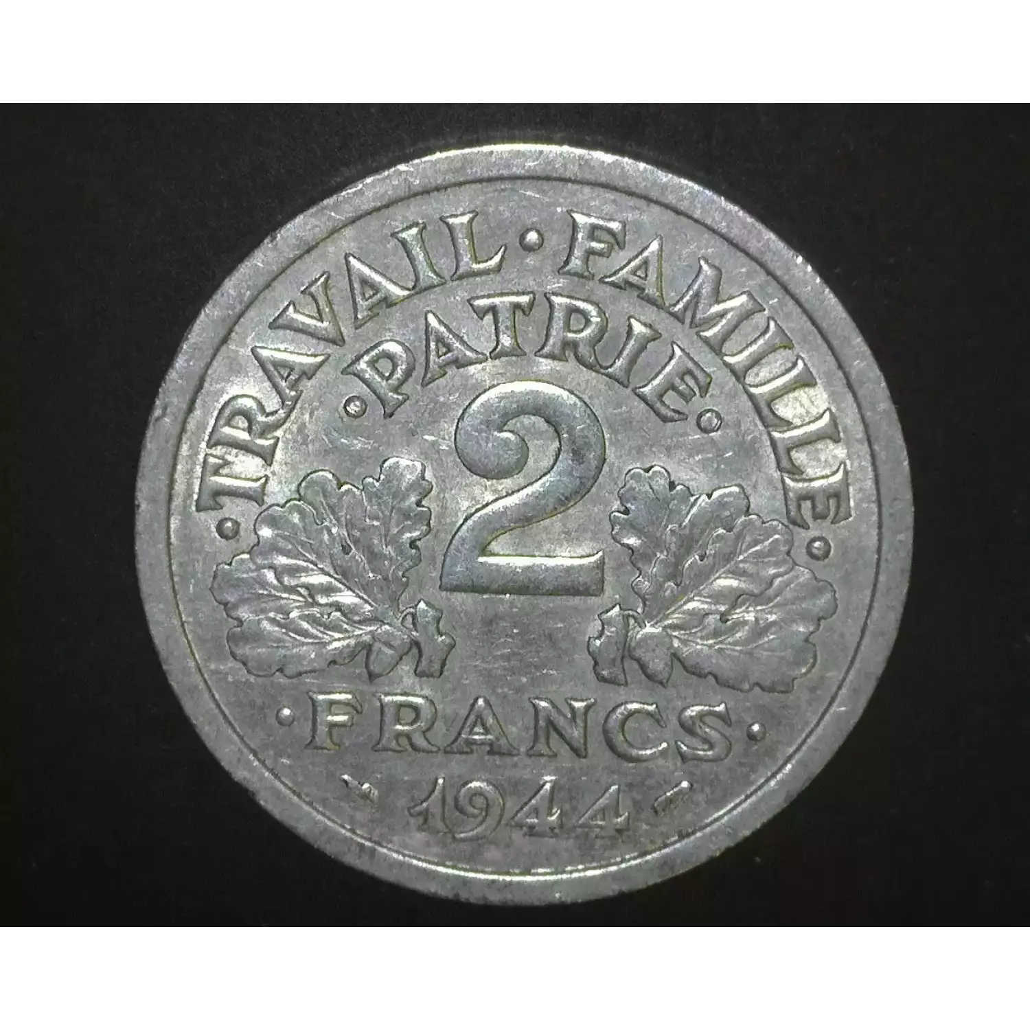 1944-B FRANCE Aluminum 2 FRANCS EF40 - Miller's Mint