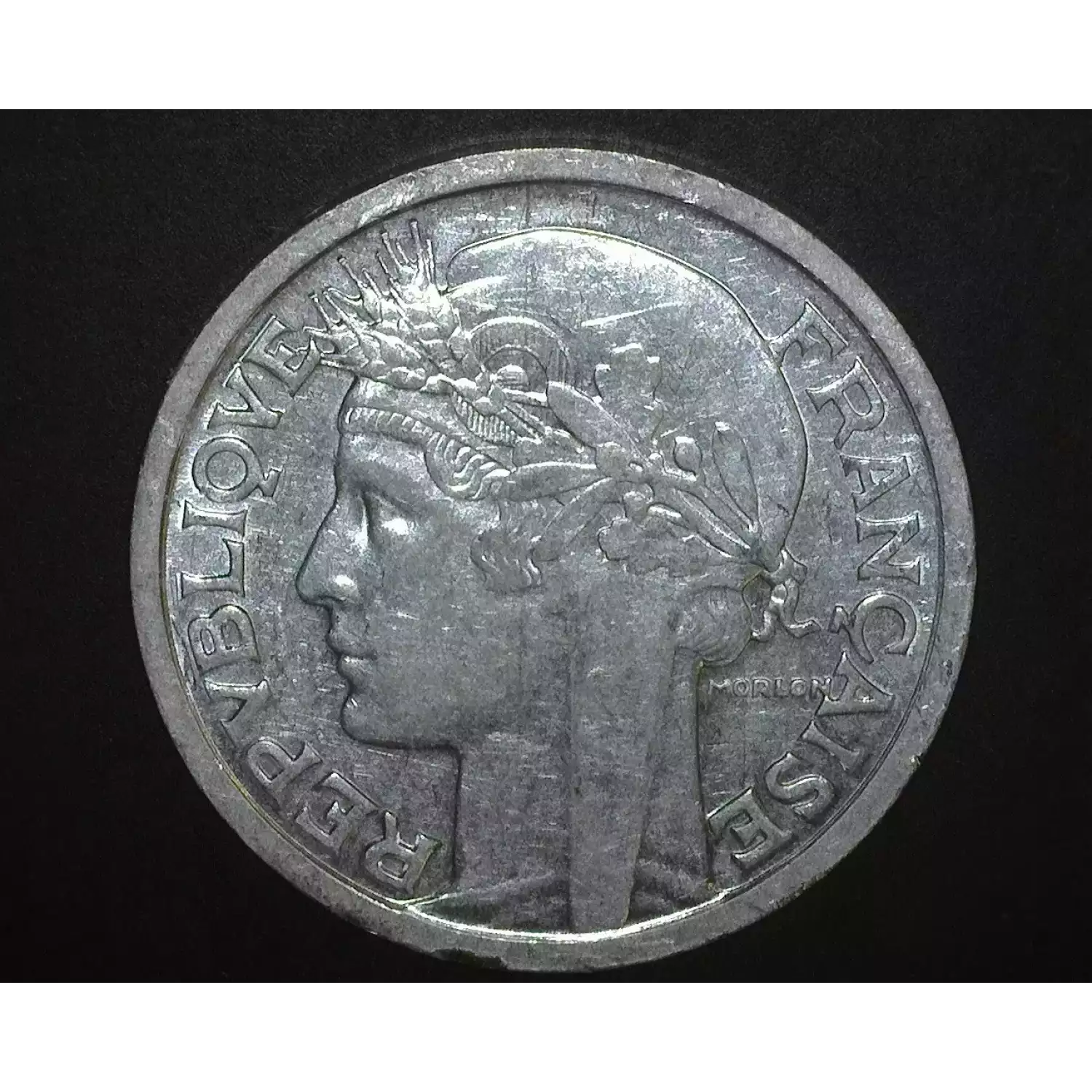 1944 FRANCE Aluminum 2 FRANCS AU50 - Miller's Mint