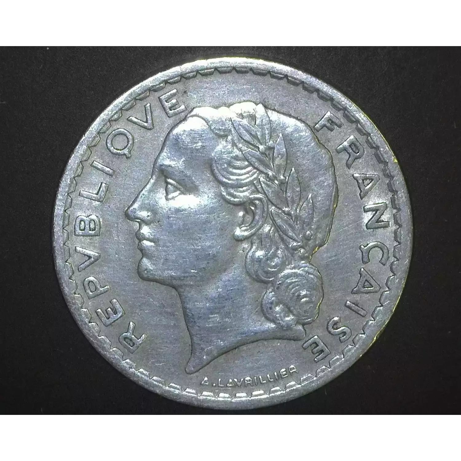 1947-B FRANCE Aluminum 5 FRANCS EF48 OPEN 9 - Miller's Mint