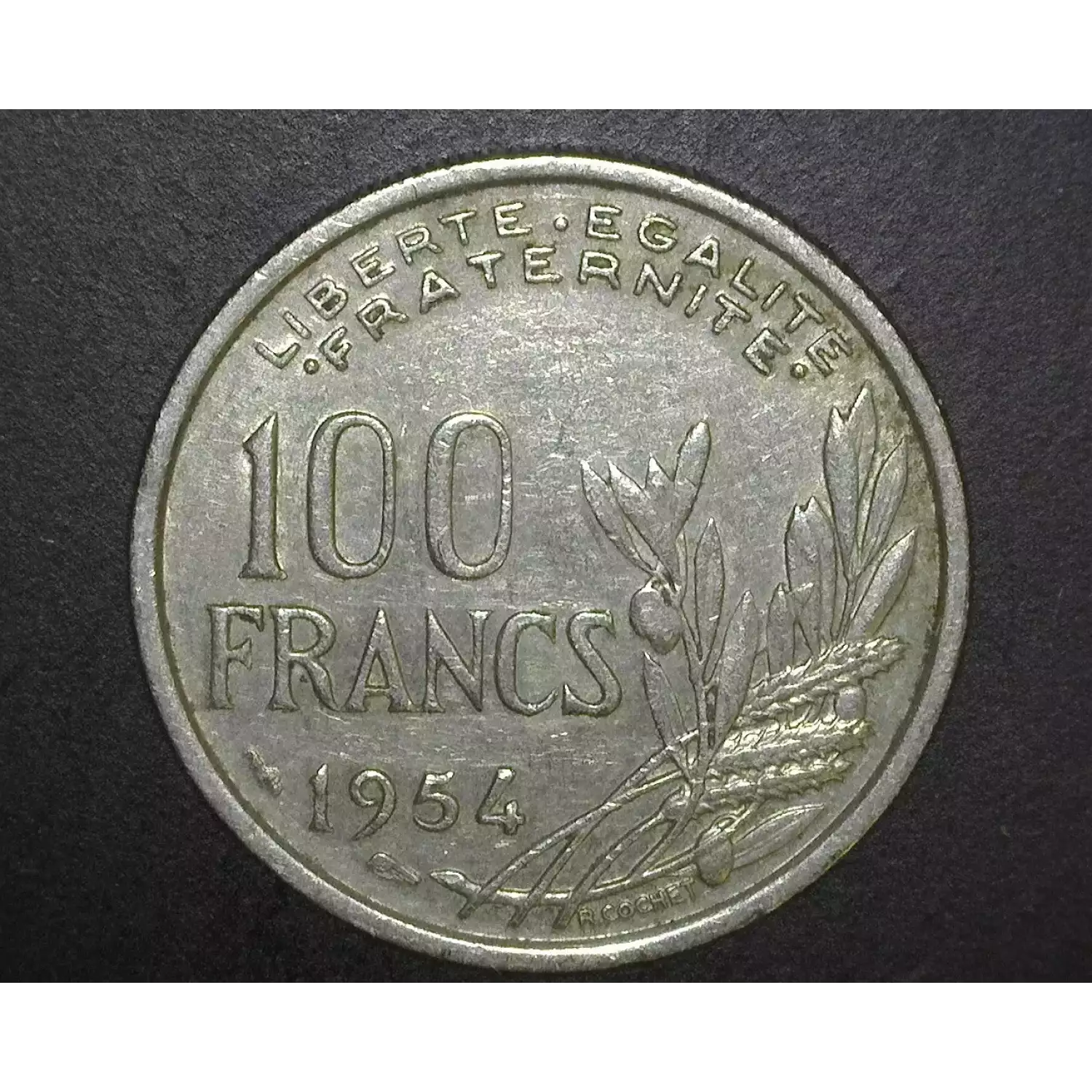 1954 FRANCE Copper-Nickel 100 FRANCS EF40 - Miller's Mint