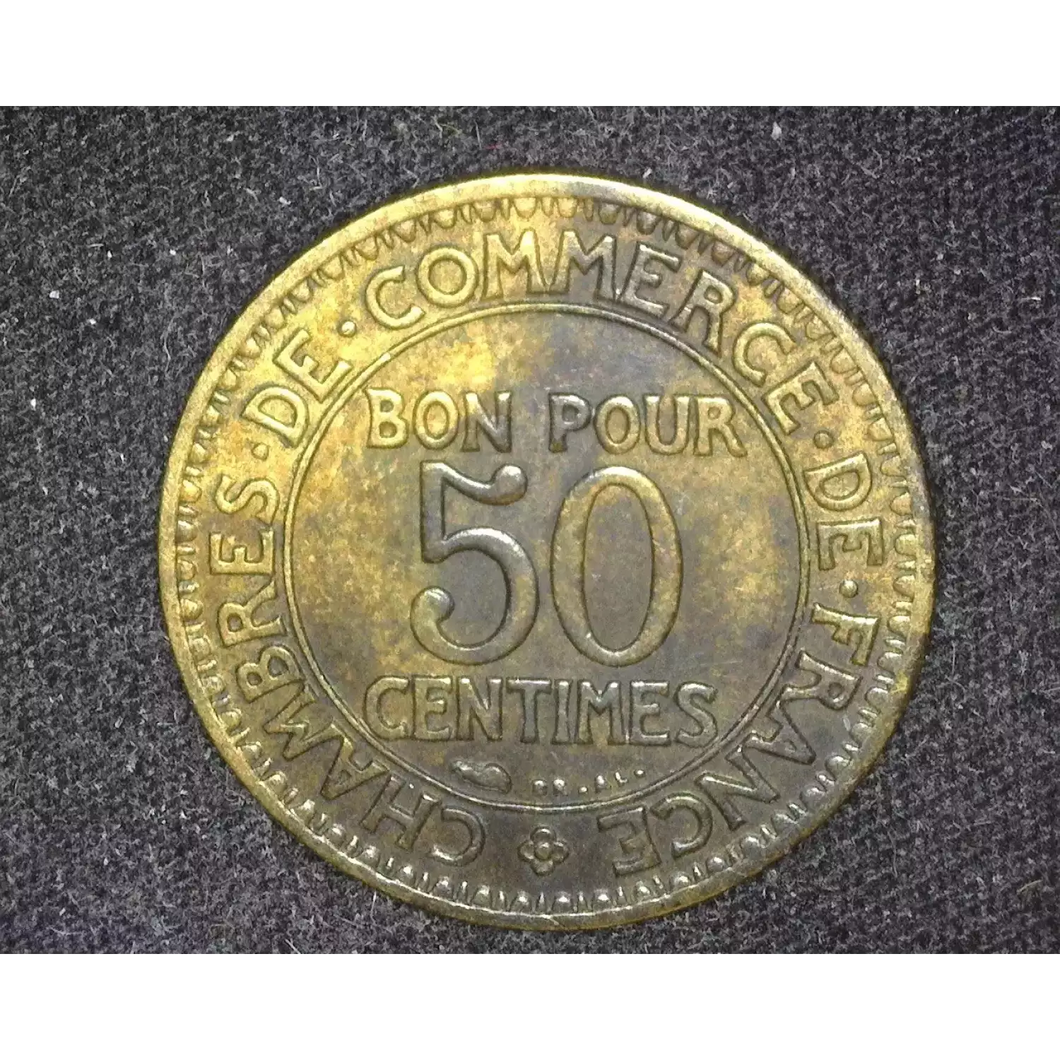 1929 FRANCE Aluminum-Bronze 50 CENTIMES EF40 - Miller's Mint