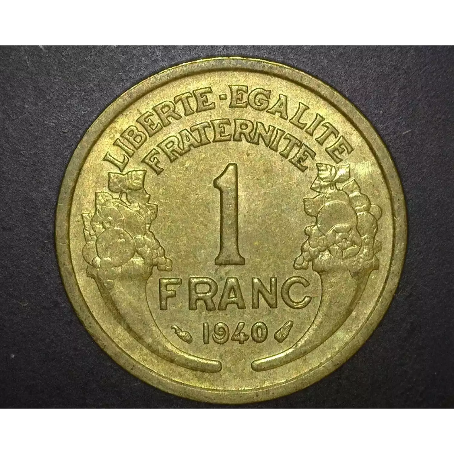 1940 FRANCE Aluminum-Bronze FRANC AU50 - Miller's Mint