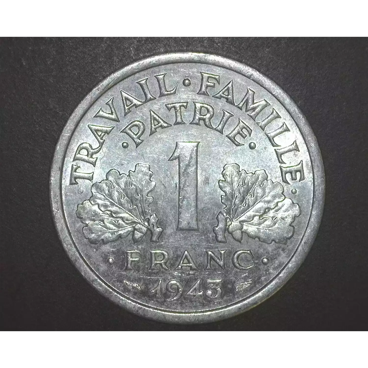 1943 FRANCE Aluminum FRANC AU55 - Miller's Mint