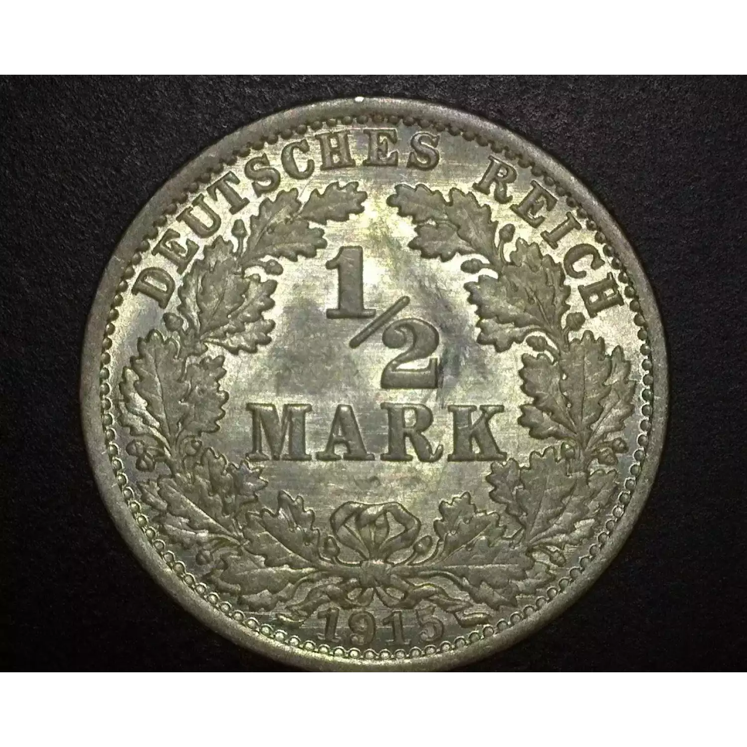 1915-A GERMANY Silver 1/2 MARK AU50 - Miller's Mint
