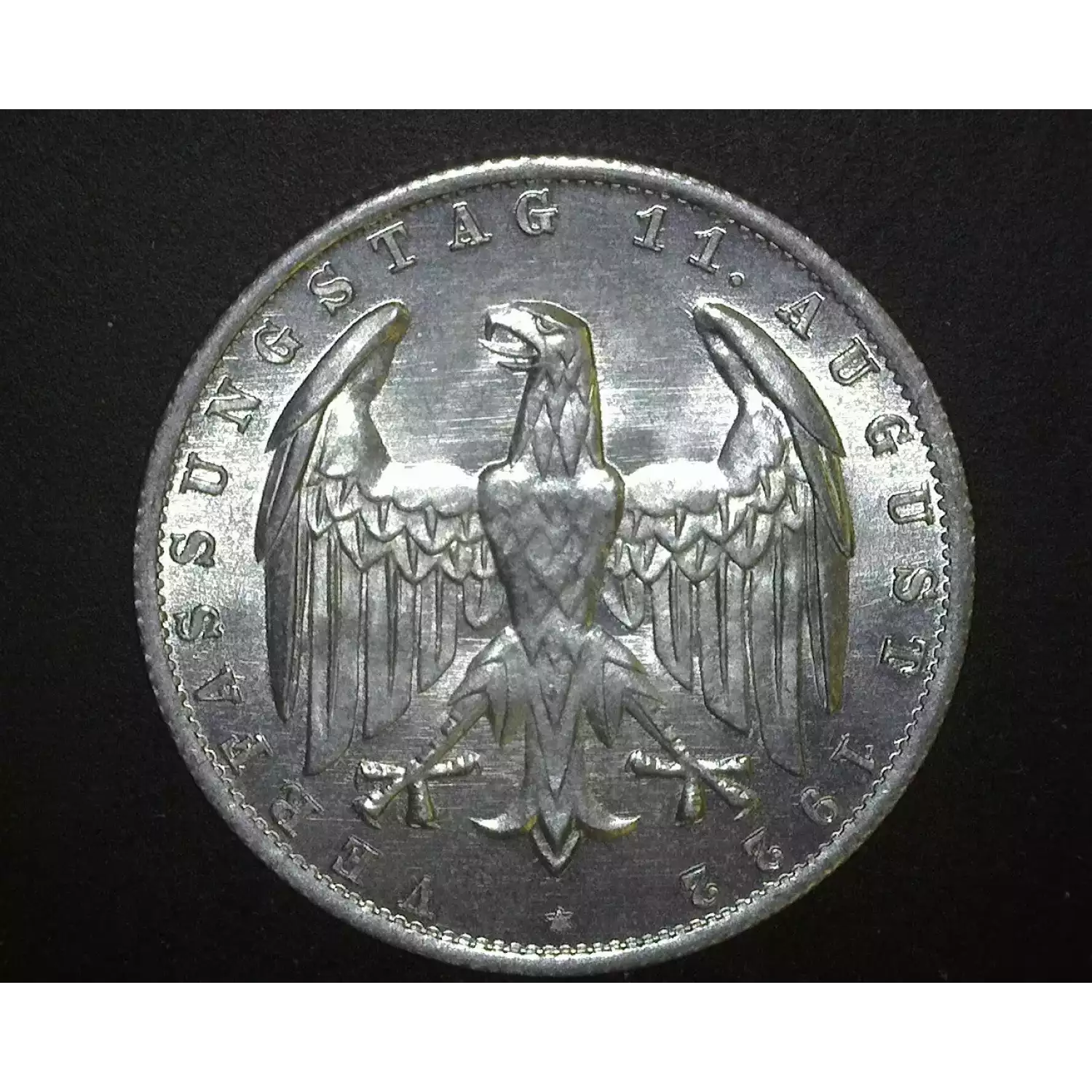 1922-A GERMANY - WEIMAR REPUBLIC Aluminum 3 MARK MS63 - Miller's Mint