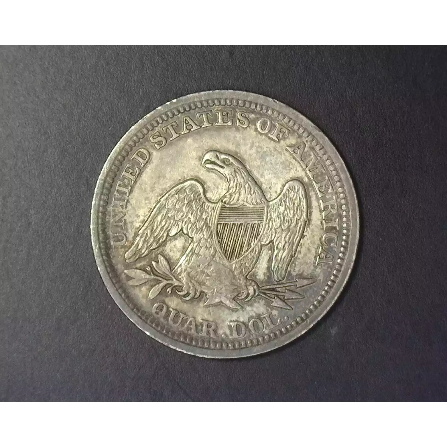 1858 Seated Liberty Quarter AU50 - Miller's Mint