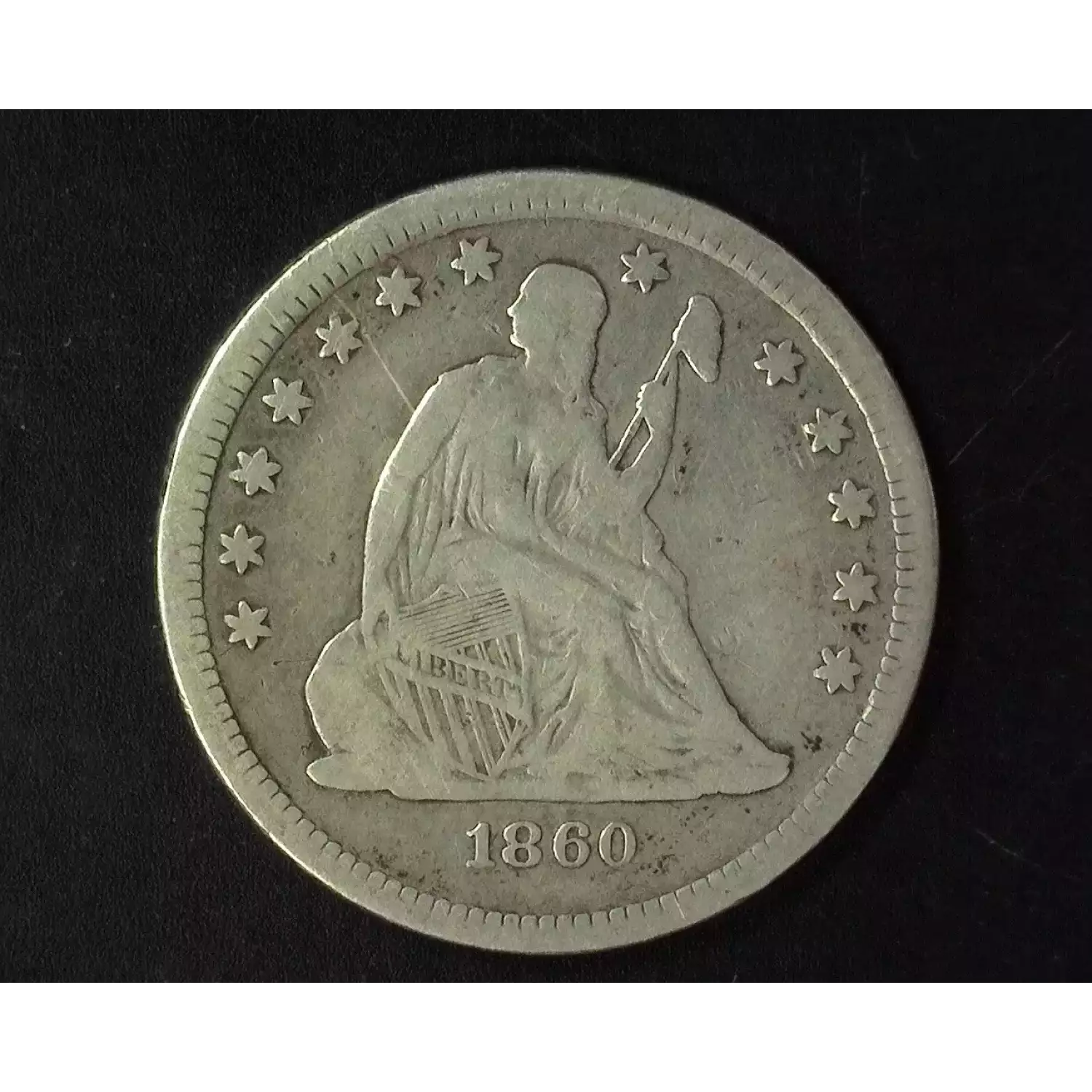 1860-O Seated Liberty Quarter F12 - Miller's Mint