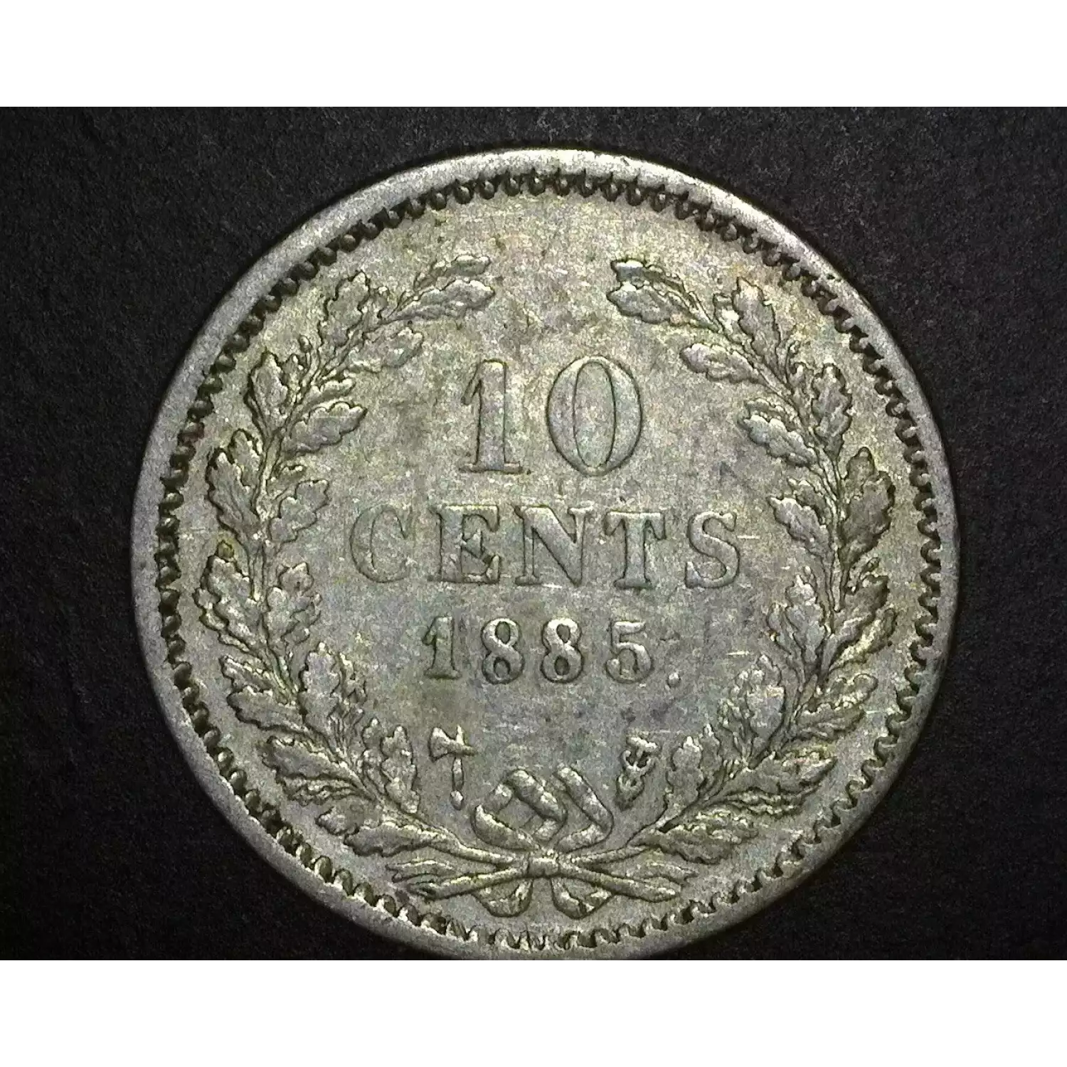 1885 NETHERLANDS 10 CENTS EF40 - Miller's Mint