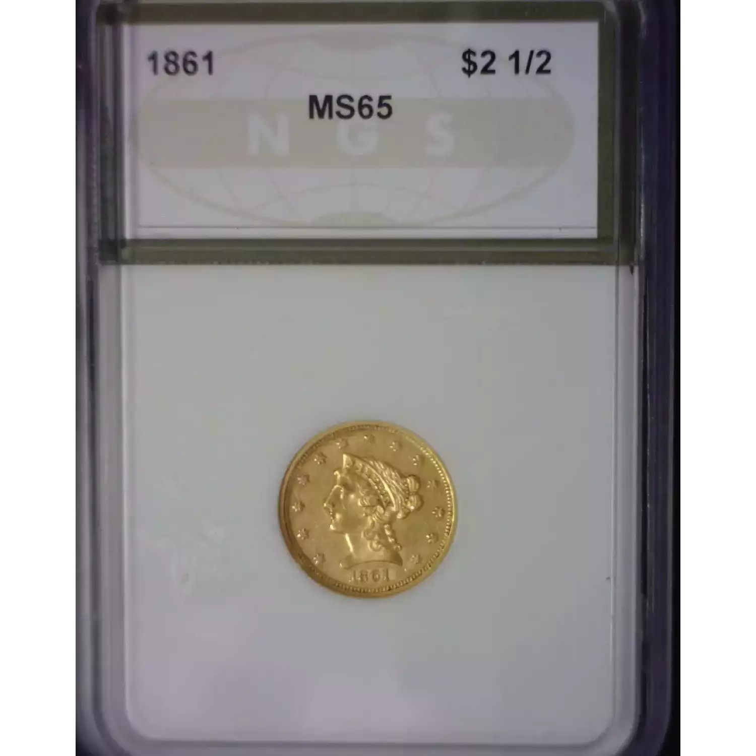 1861 $2.50 Gold Liberty Head Quarter Eagle Other MS-65 - Miller's Mint