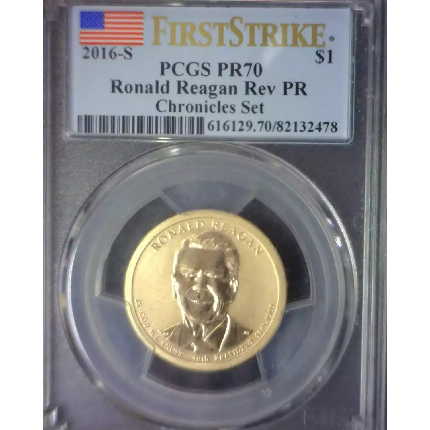 2016-S Presidential Dollar PCGS PR-70 - Miller's Mint