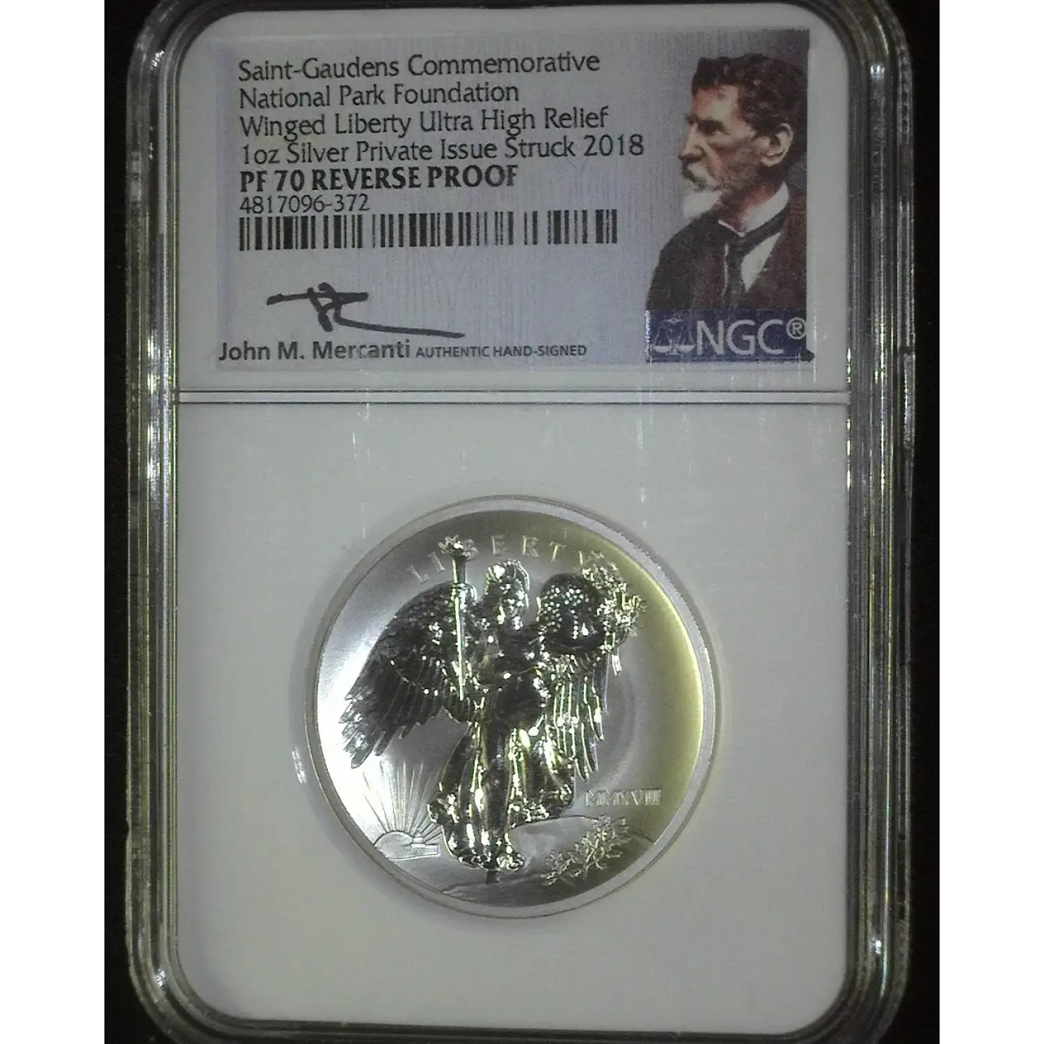 2018 Saint Gaudens Winged Liberty NGC PF-70 winged liberty - Miller's Mint