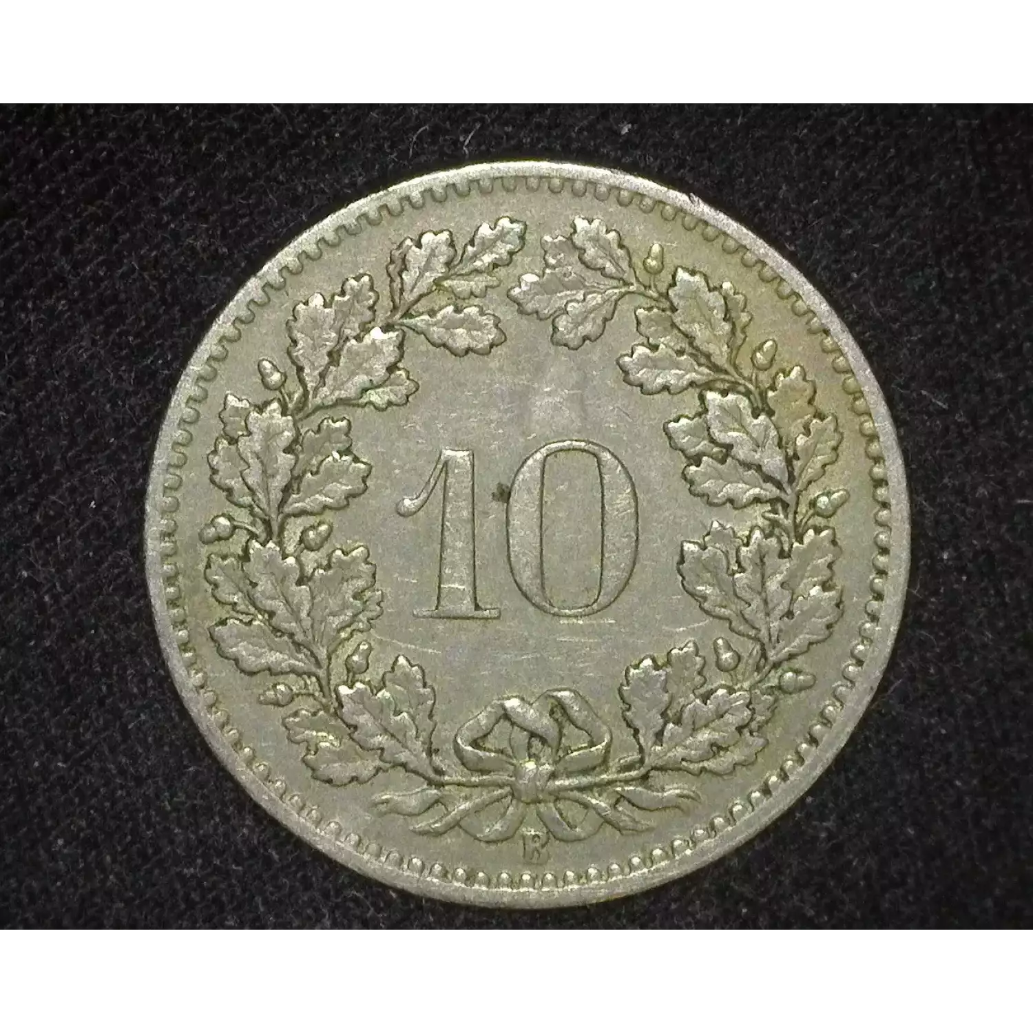 1899-B SWITZERLAND Copper-Nickel 10 RAPPEN EF40 - Miller's Mint
