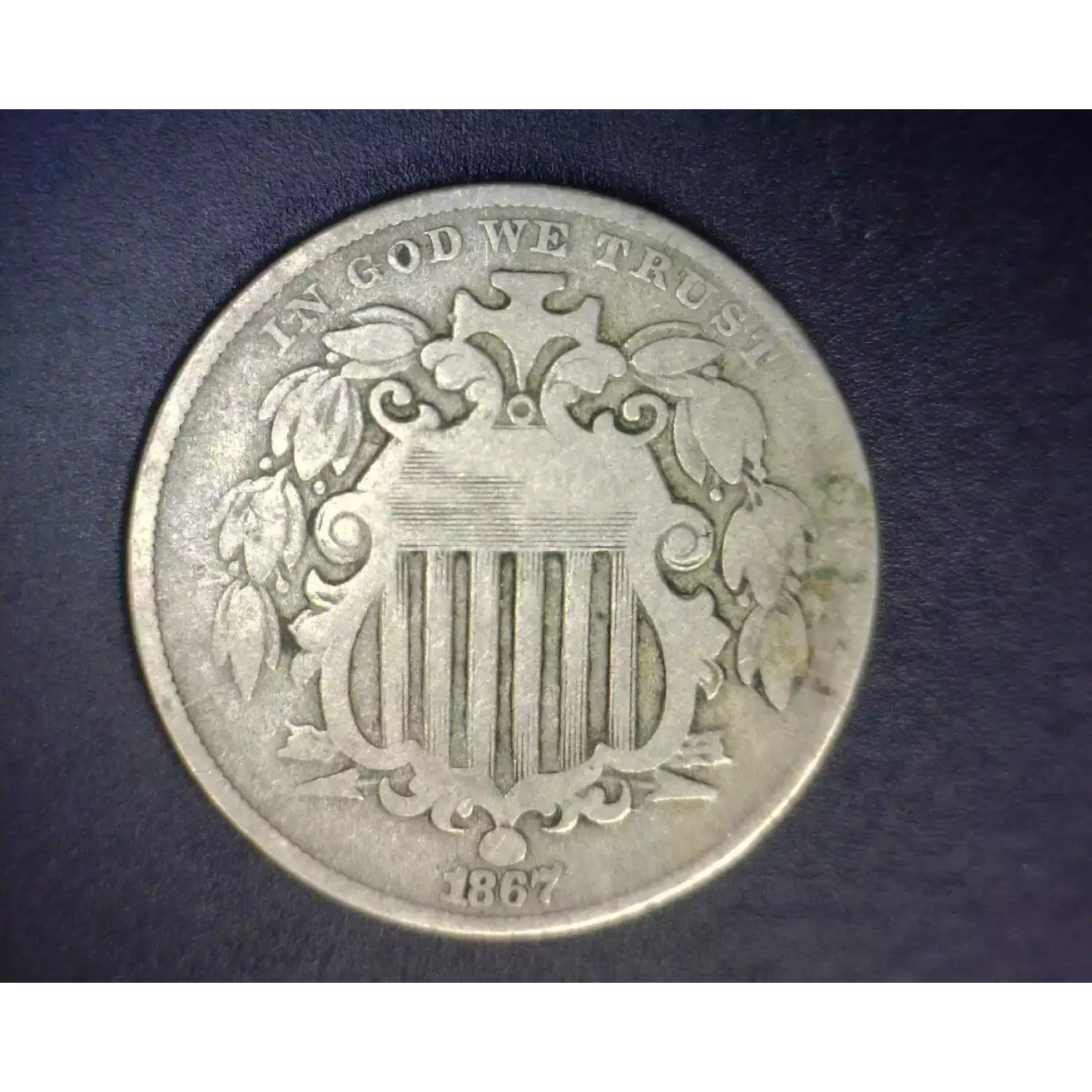 1867 Shield Nickel VG8 No Rays - Miller's Mint