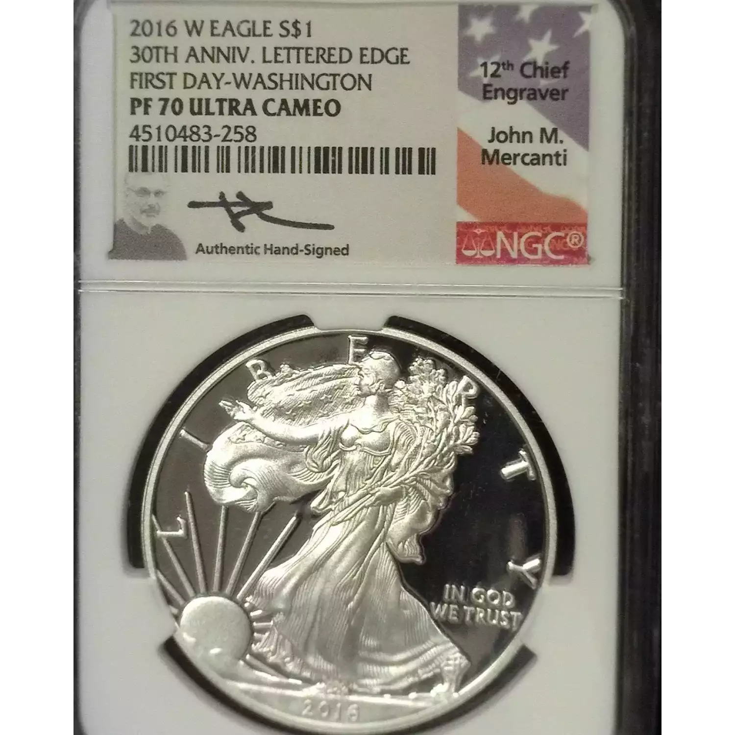 2016-W Bullion Silver Eagles NGC PF-70 ULTRA CAM - Miller's Mint