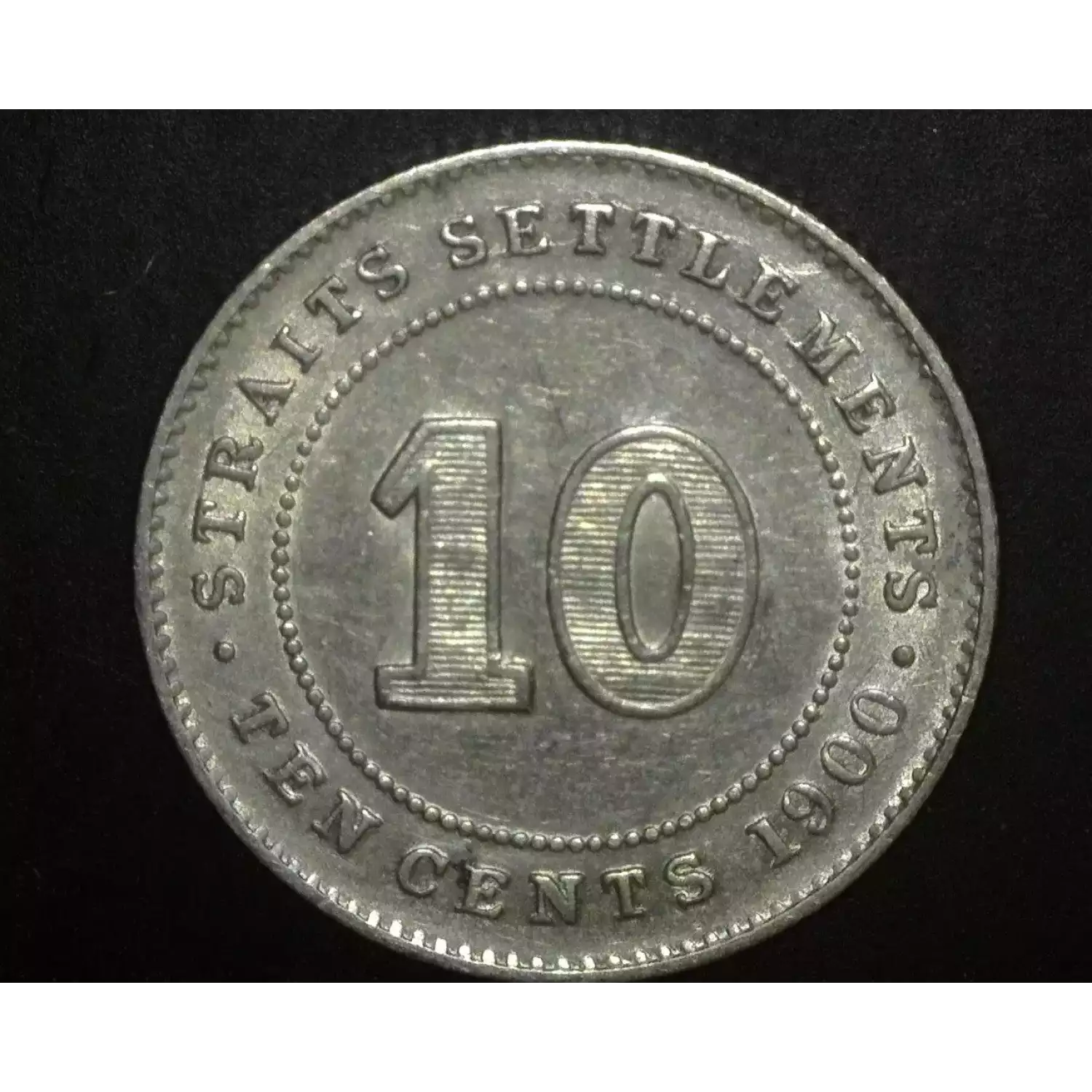 1900 STRAITS SETTLEMENTS Silver 10 CENTS EF40 - Miller's Mint