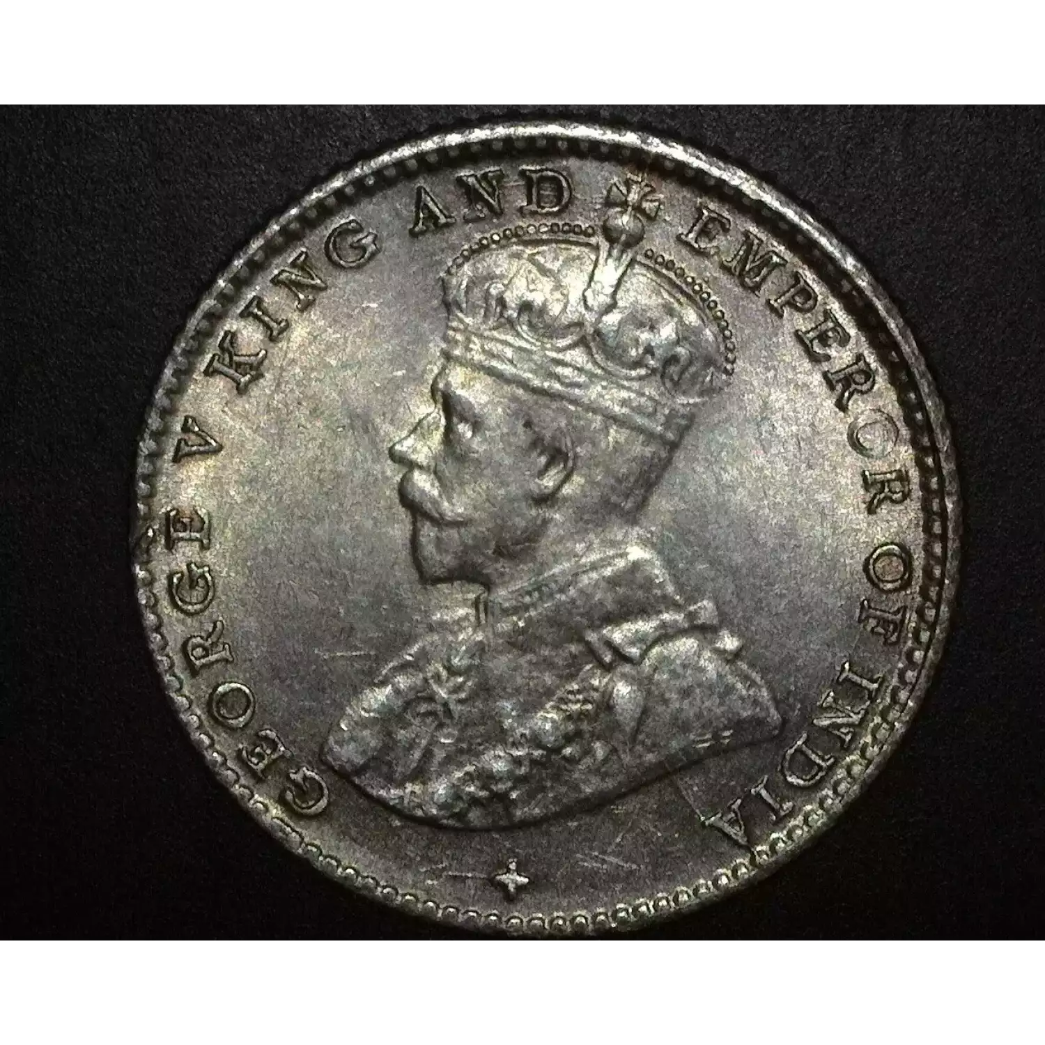 1918-B STRAITS SETTLEMENTS Silver 5 CENTS AU58 - Miller's Mint