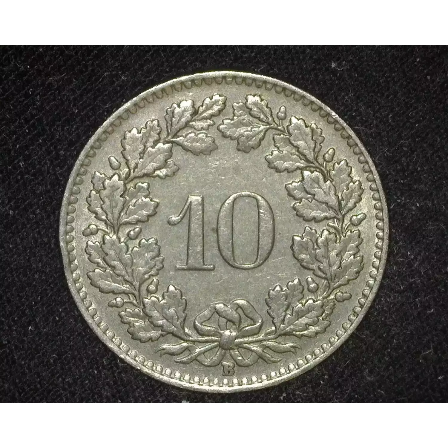 1948-B SWITZERLAND Copper-Nickel 10 RAPPEN EF40 - Miller's Mint