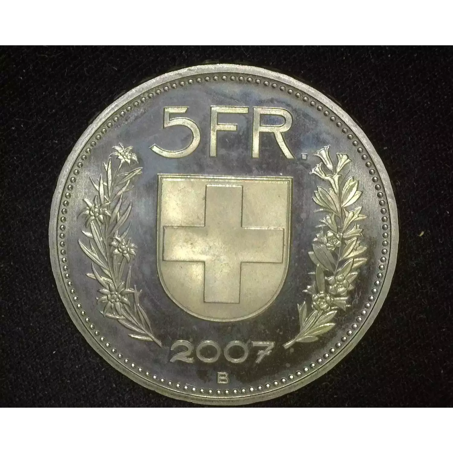 2007-B SWITZERLAND Copper-Nickel 5 FRANCS PF64 DCAM - Miller's Mint