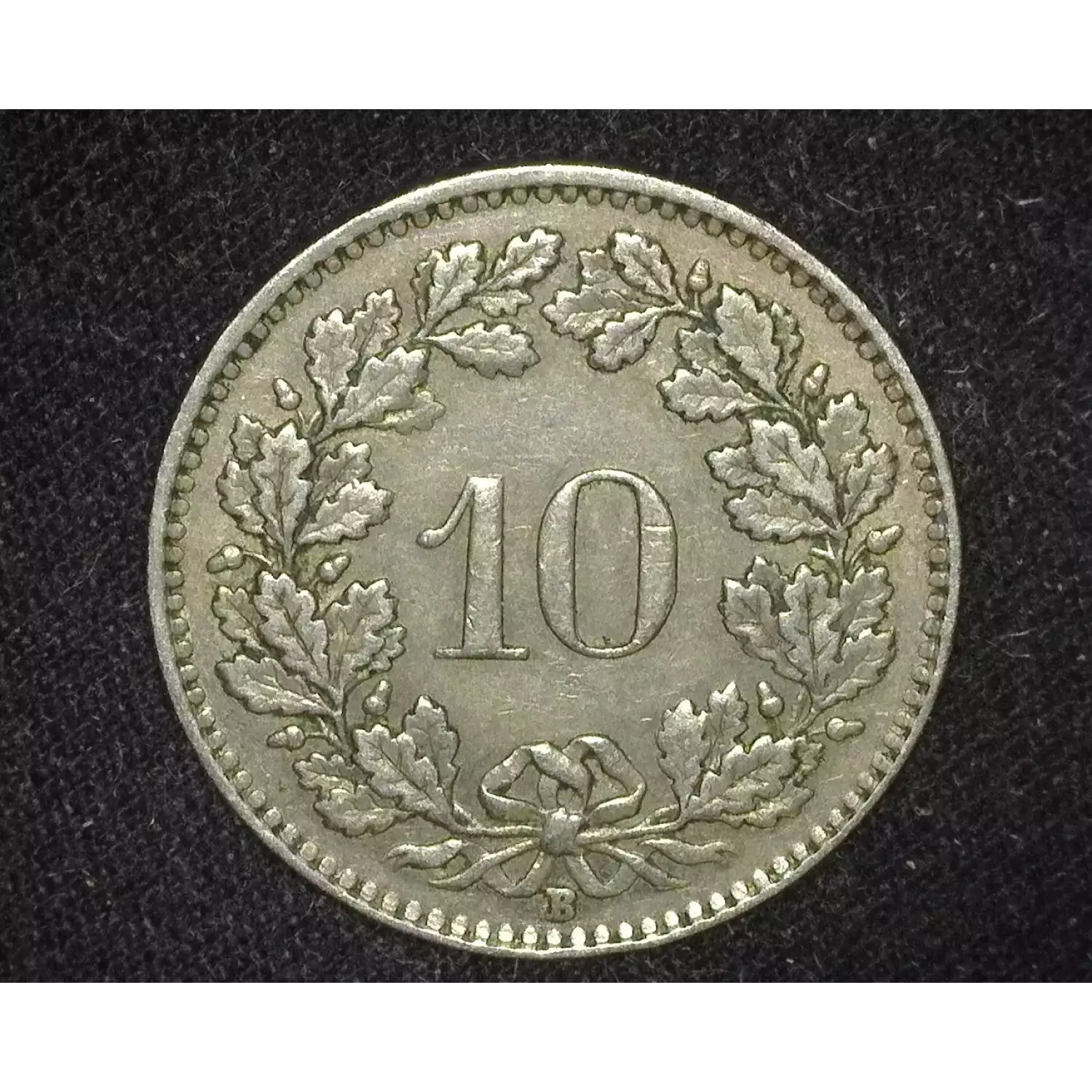 1944-B SWITZERLAND Nickel 10 RAPPEN EF40 - Miller's Mint