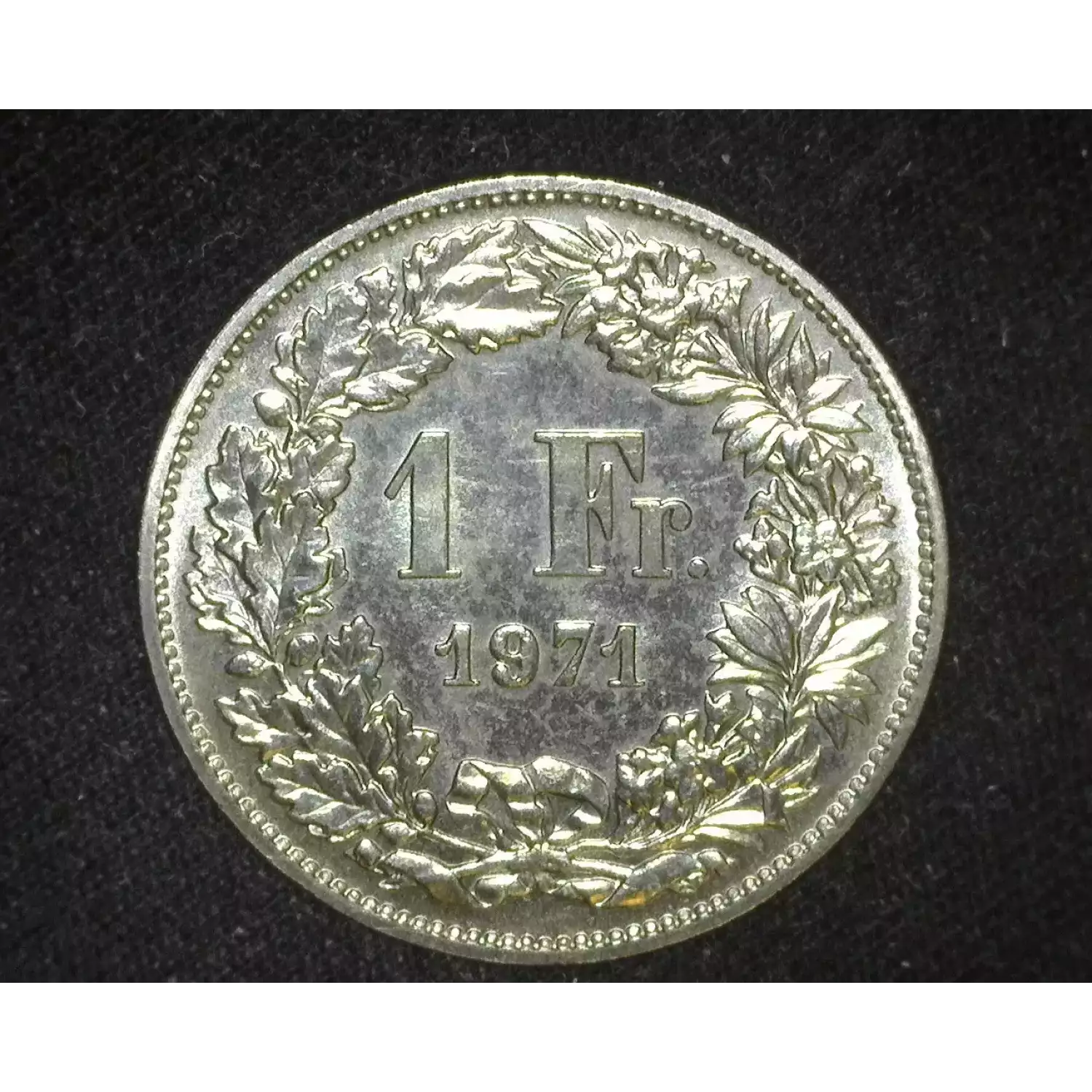 1971 SWITZERLAND Copper-Nickel FRANC MS65 - Miller's Mint